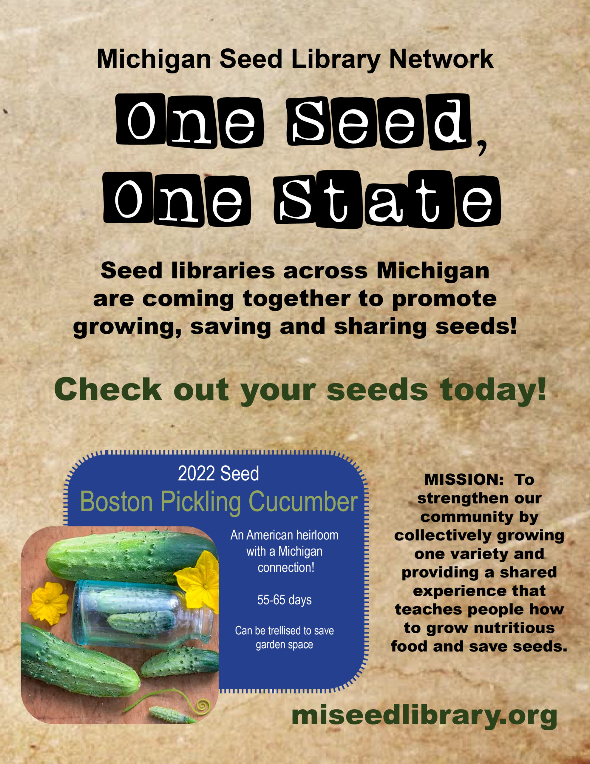 One Seed, One State – MI Seed Library Network